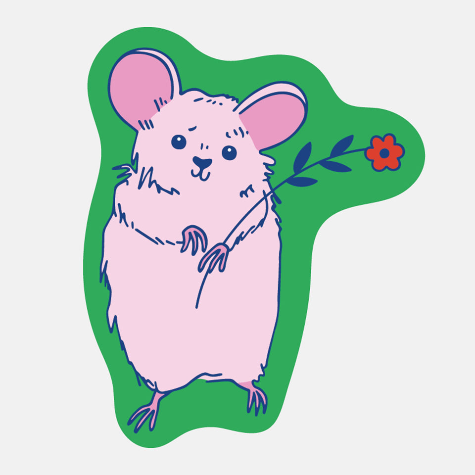 Flower Mouse Sticker – Crush