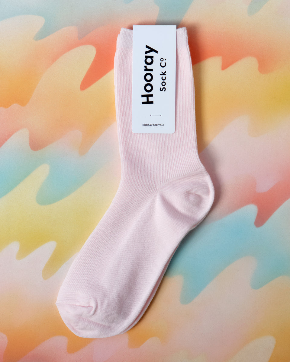 Blush Pink Crew Socks - Small – Crush