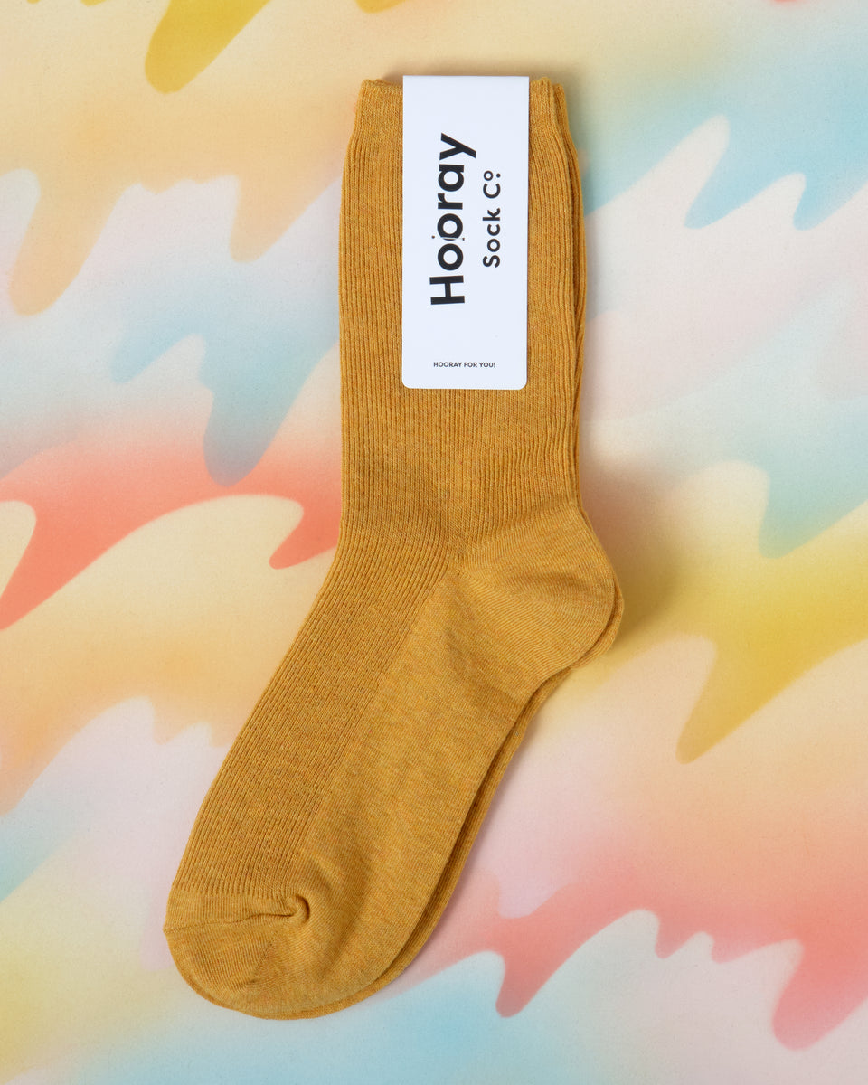 Goldenrod Yellow Crew Socks - Small – Crush