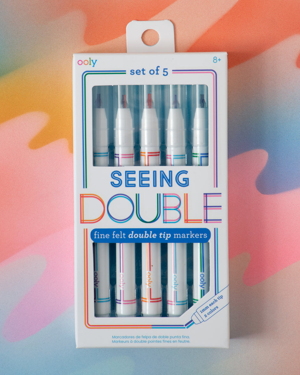 Ooly Seeing Double Fine Felt Marker Set of 5 – Crush