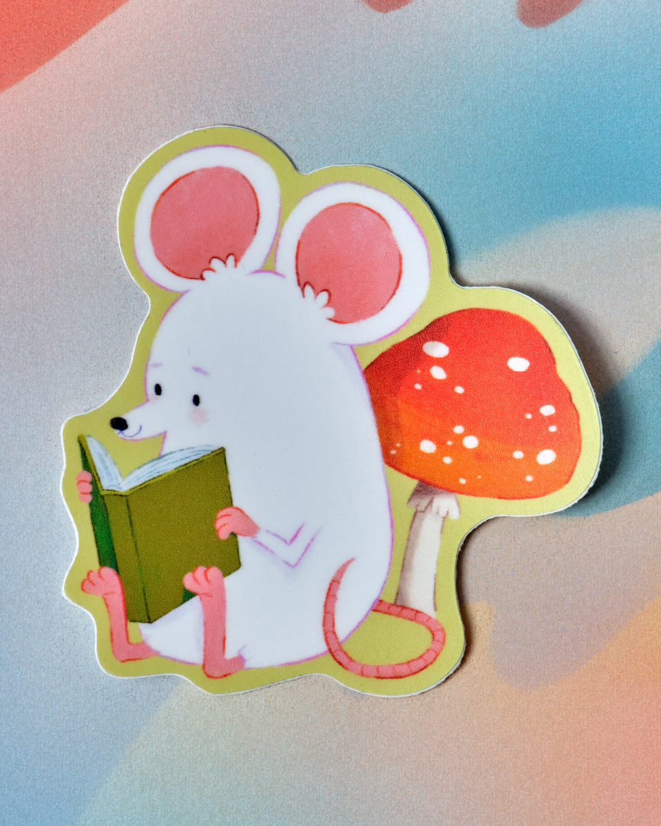 Bookish Mouse Sticker – Crush