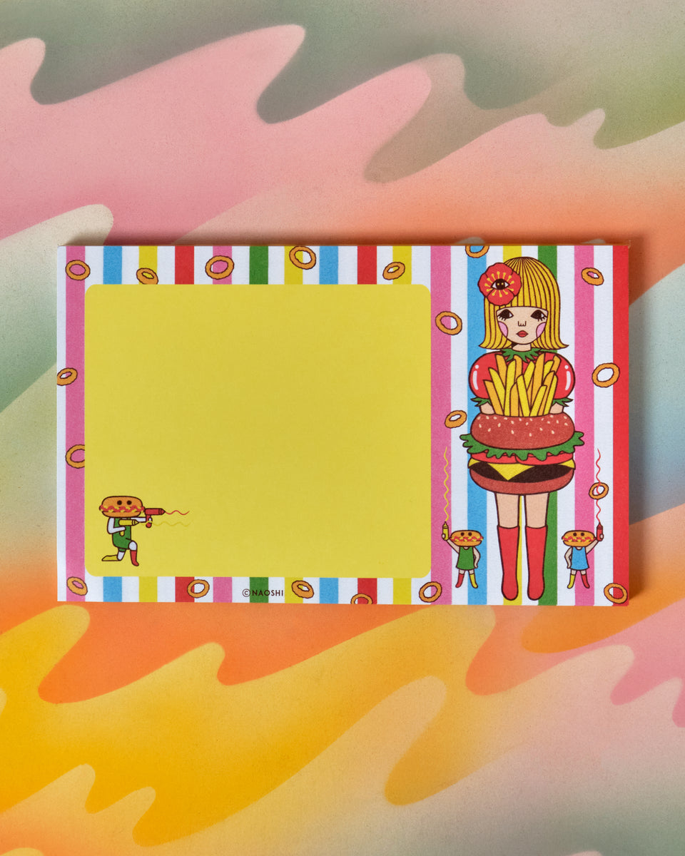 Hamburger Girl Notepad – Crush