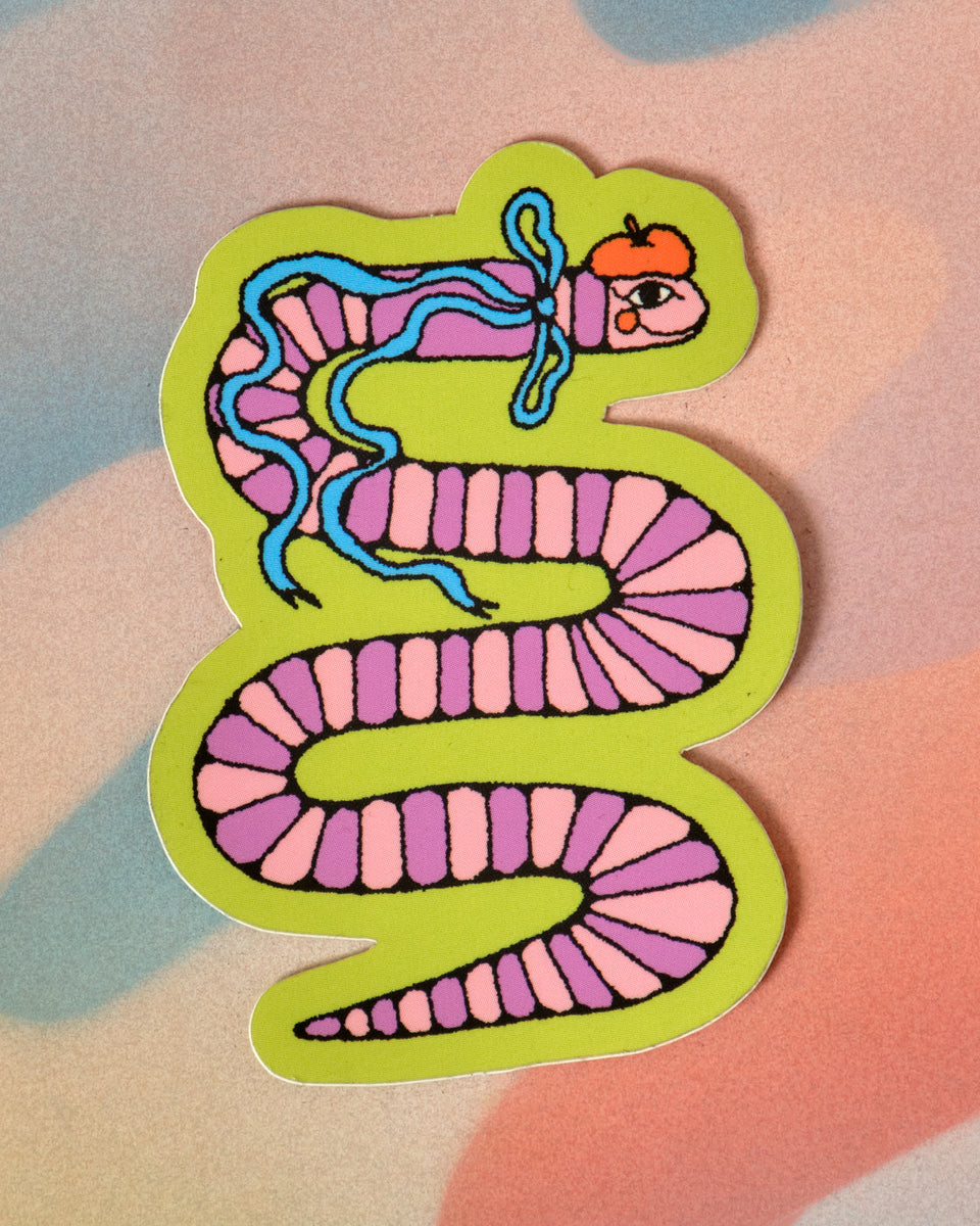 Silly Worm Sticker – Crush