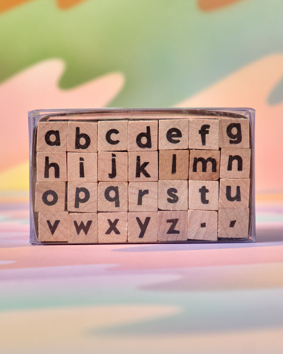 Modern Lowercase Letter Stamp Set – Crush