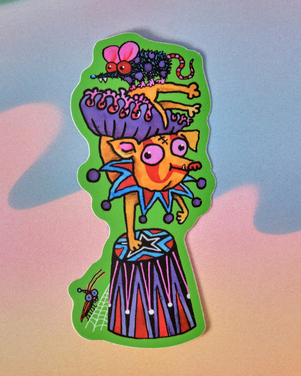 Scary Clown Dog Sticker – Crush