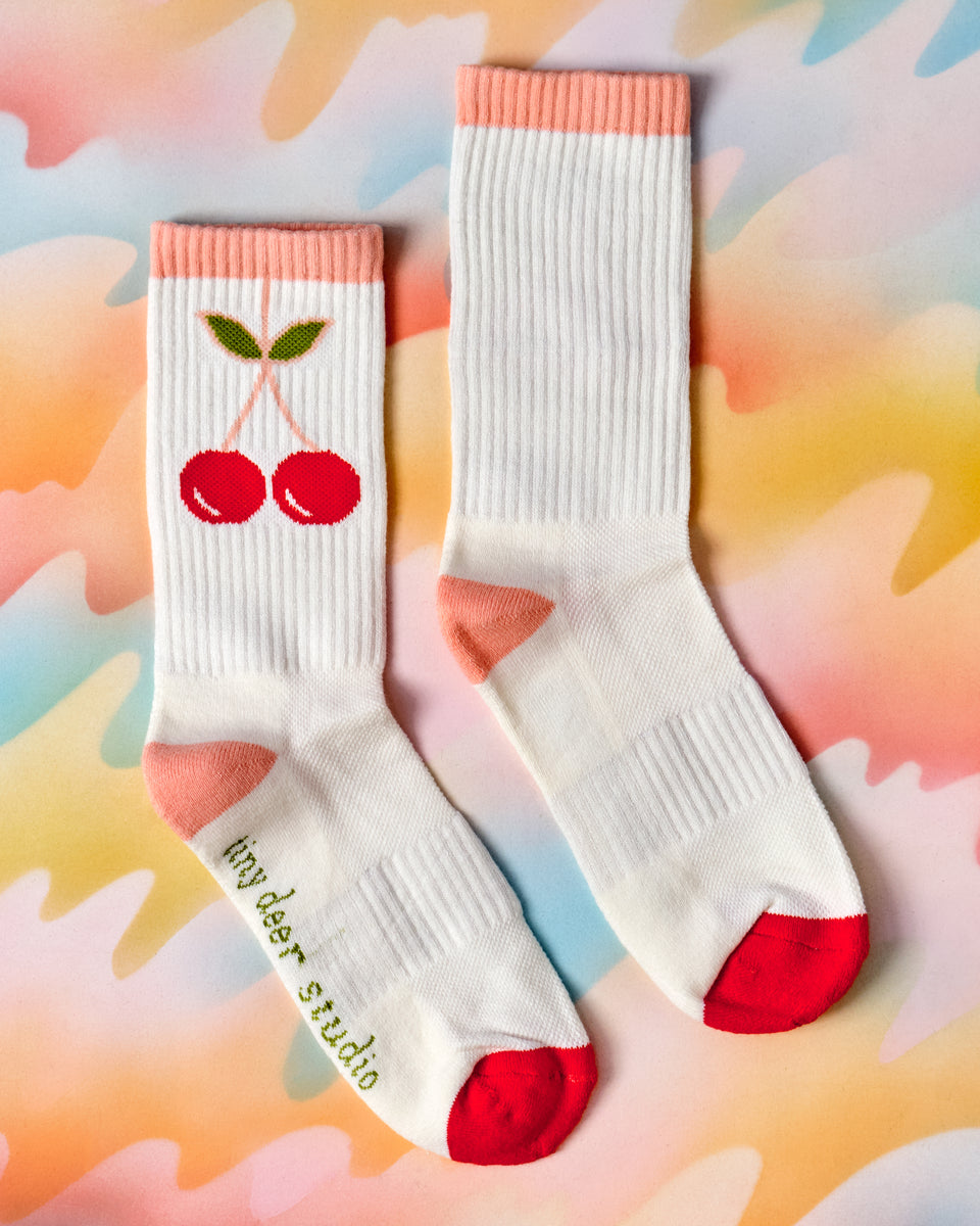 Athletic Cherry Socks – Crush