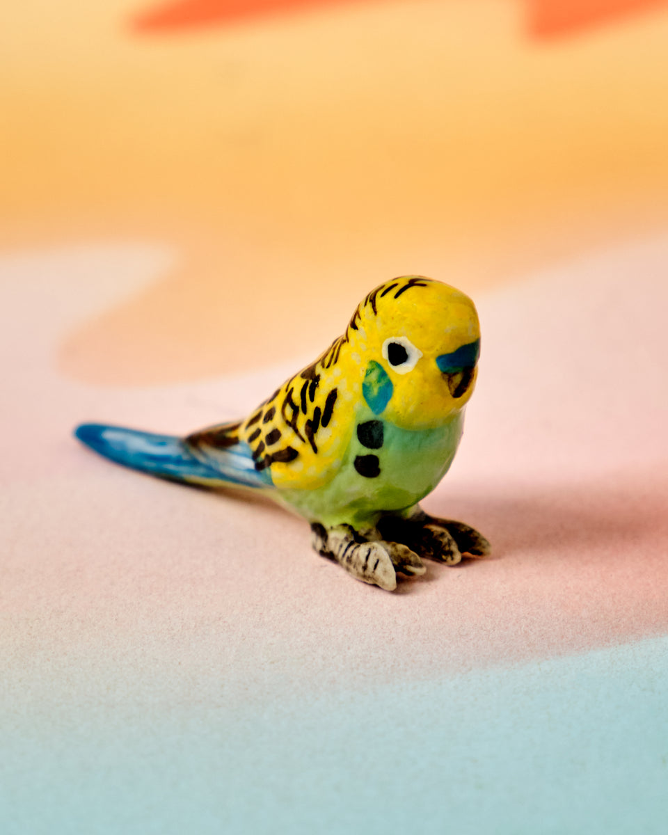 Mojito Parakeet Porcelain Miniature – Crush