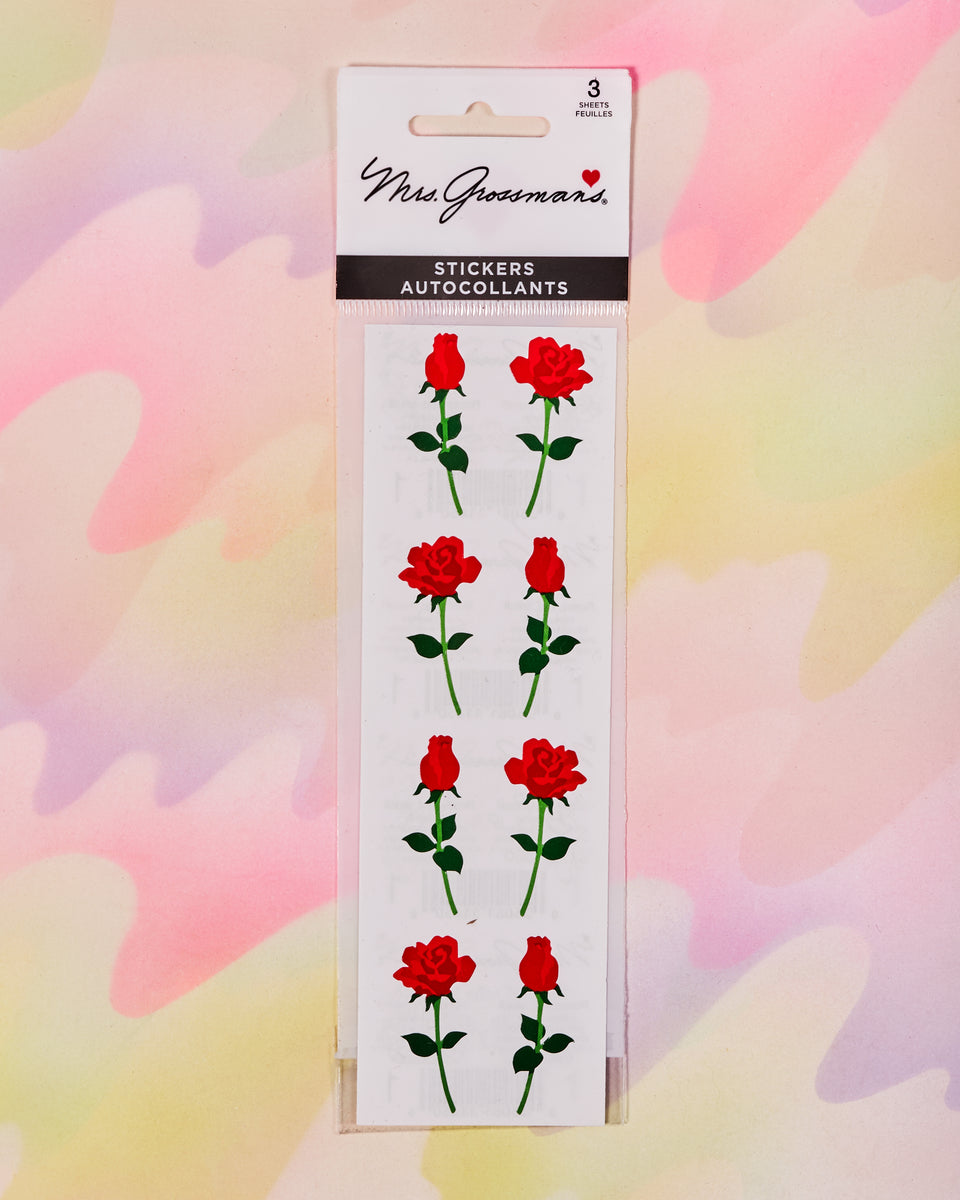 Small Red Rose Stickers – Crush