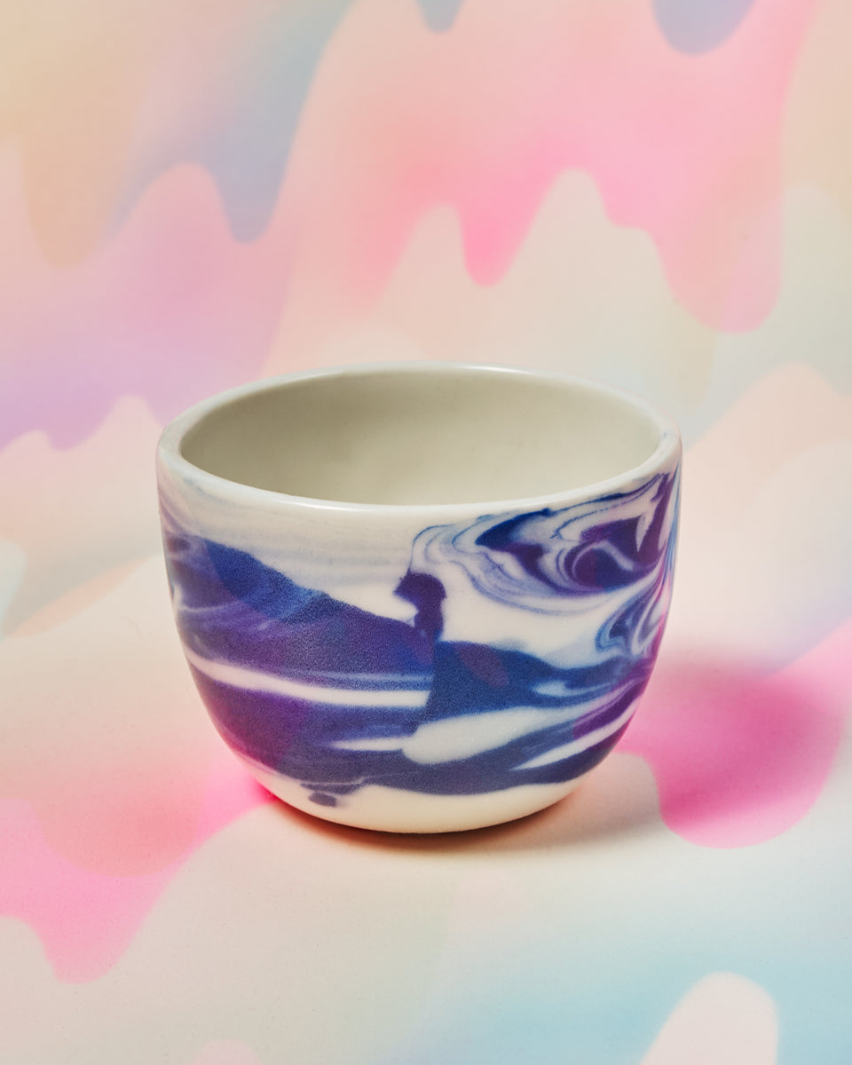 Marbled Porcelain Espresso Cup - Blue – Crush