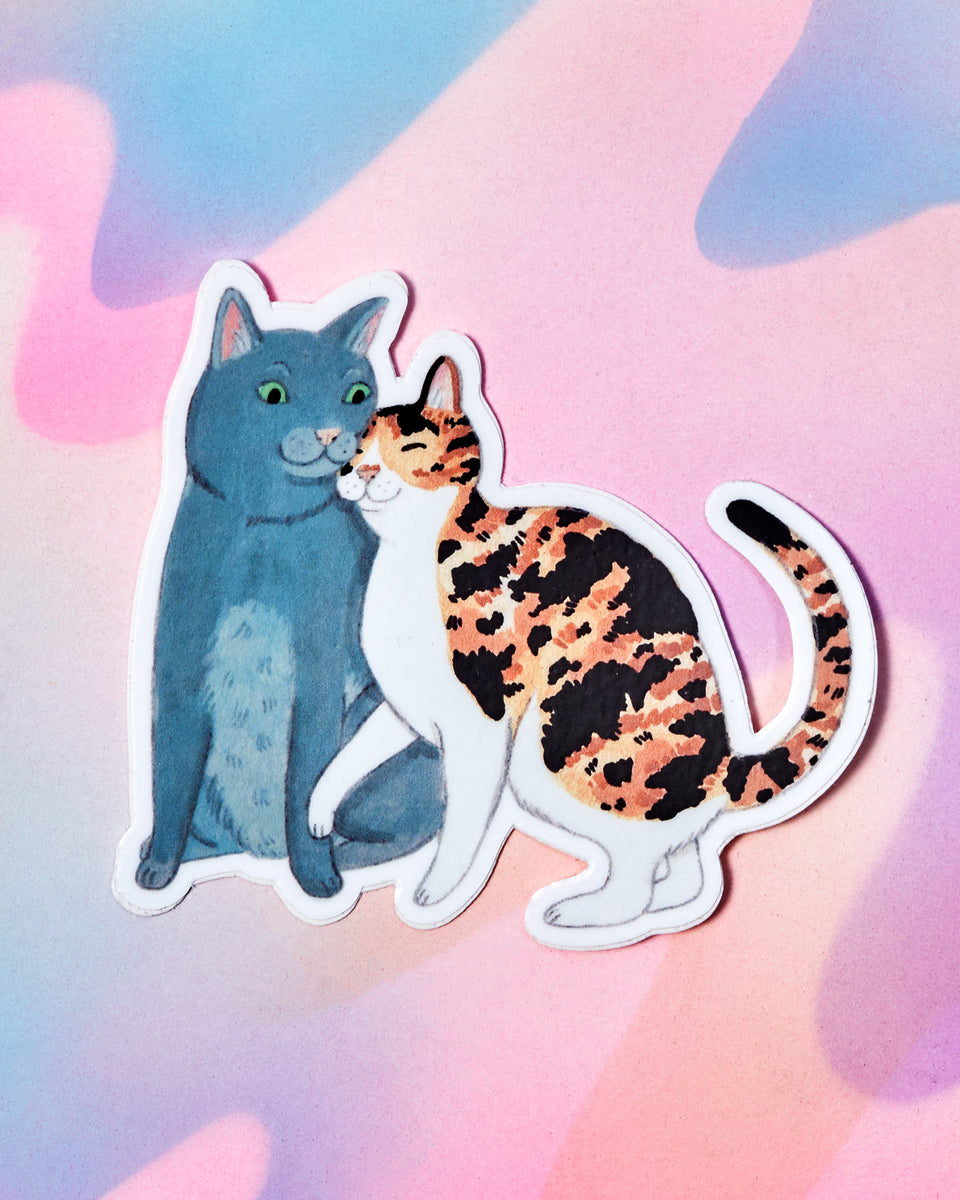 Cat Pair Sticker – Crush